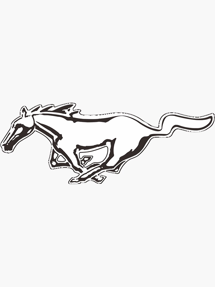 "Mustang logo essential t shirt" Sticker for Sale by BarbaraWhisona ...