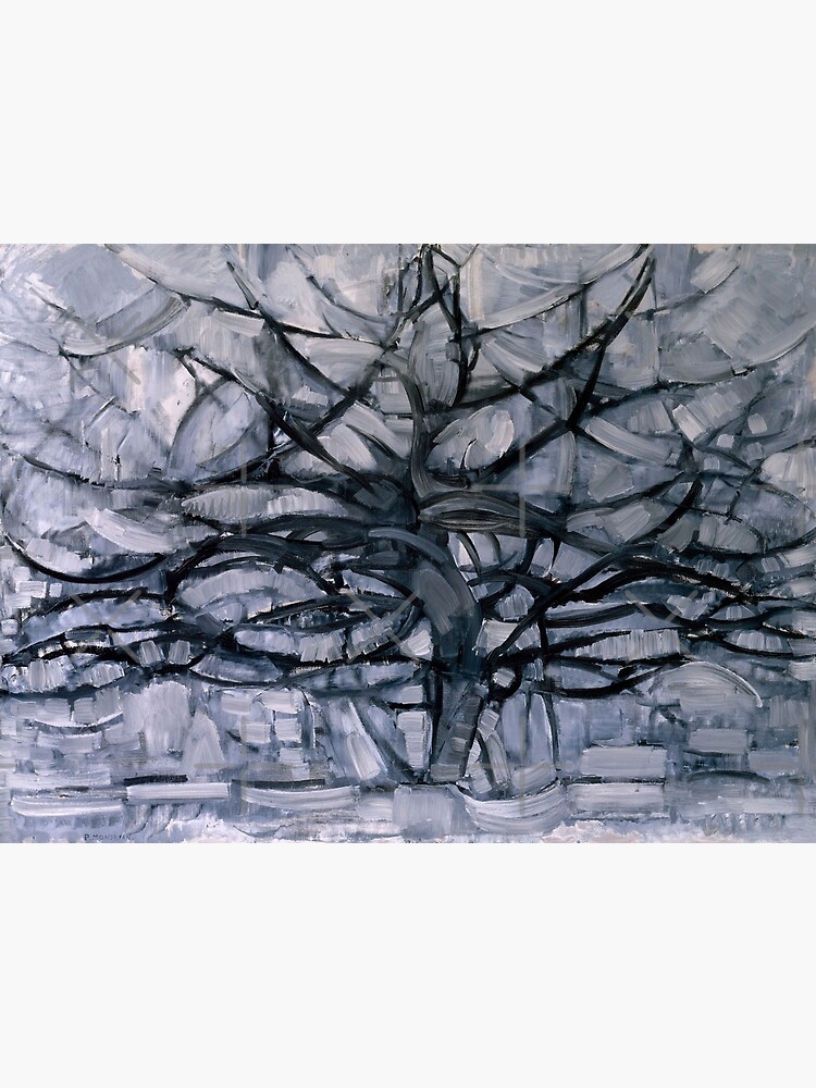 Lámina fotográfica «El árbol gris de Piet Mondrian» de Dankio | Redbubble