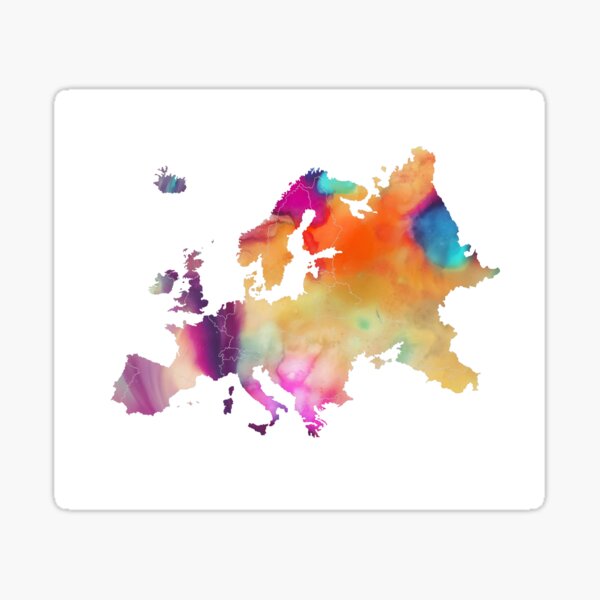 "Europe map 2" Sticker for Sale by JBJart | Redbubble
