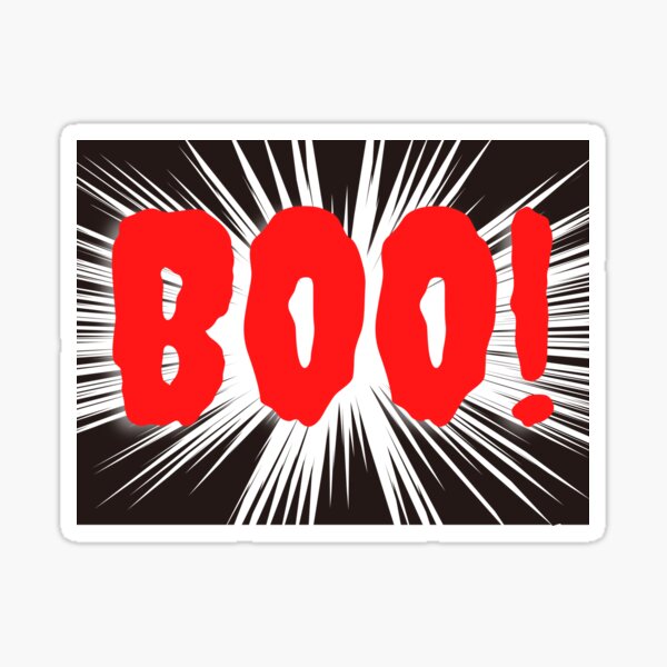 "Boo! " Sticker by Bhashi881 | Redbubble