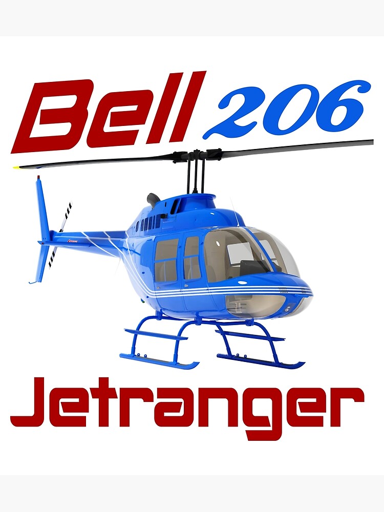 "Bell 206 jet ranger bell helicopter" Poster by Msikdar | Redbubble