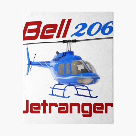 "Bell 206 jet ranger bell helicopter" Art Board Print by Msikdar ...