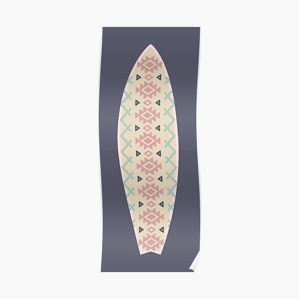 "Boho Surfboard" Poster for Sale by StudioShine | Redbubble