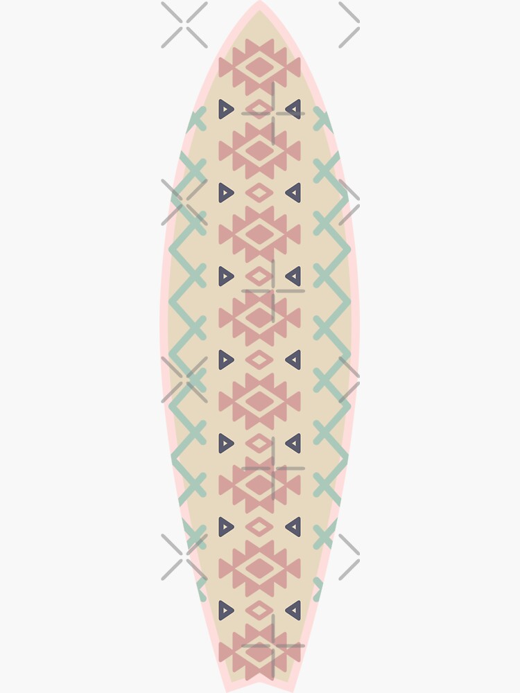 "Boho Surfboard" Sticker by StudioShine | Redbubble