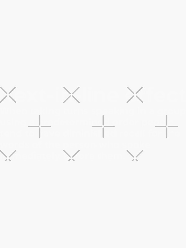 "Next-in-line effect white" Sticker by EdimQuotes | Redbubble