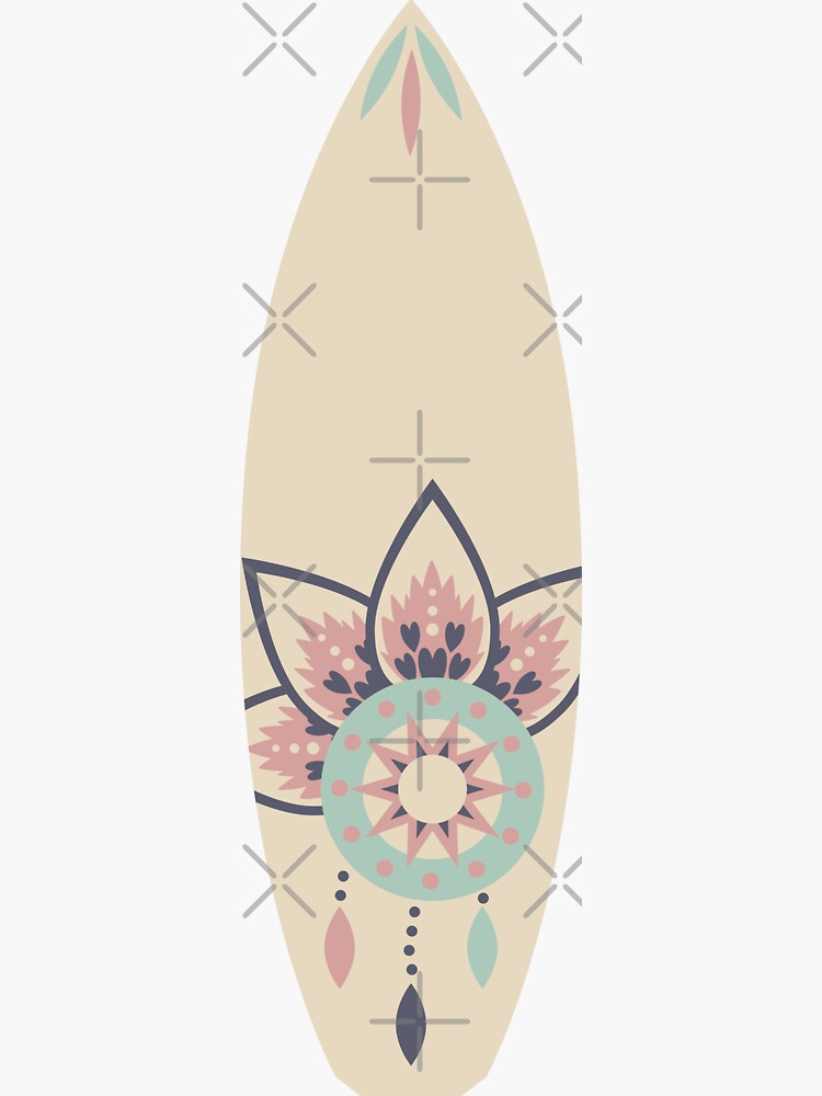 "Boho Surfboard" Sticker by StudioShine | Redbubble