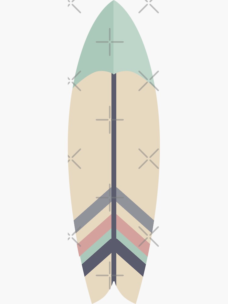 "Boho Surfboard" Sticker by StudioShine | Redbubble