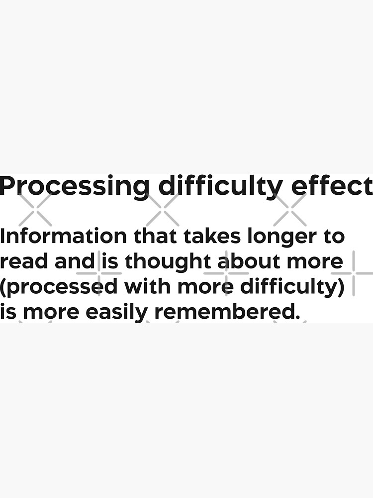 "Processing difficulty effect black" Poster by EdimQuotes | Redbubble