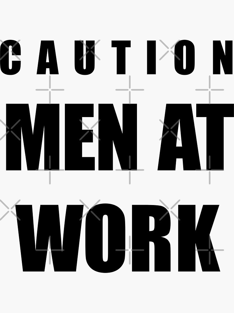 "Men At Work Construction Crew" Sticker for Sale by PureCreations ...