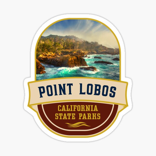 "Point Lobos, California State Parks - Camping and Hiking" Sticker by ...