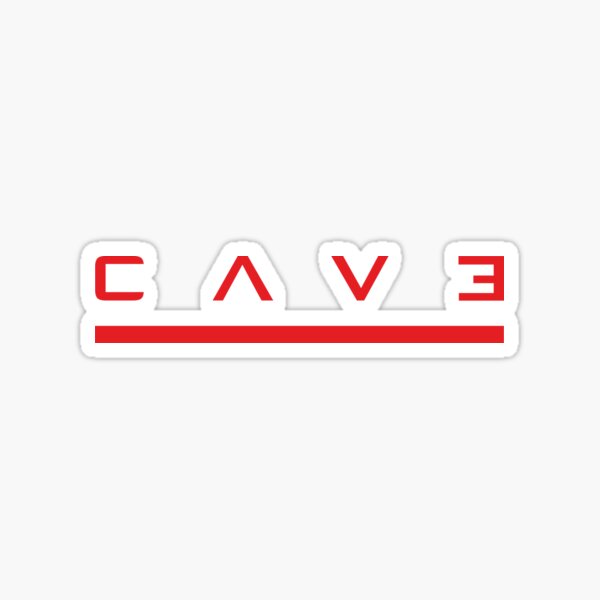 "CAVE Red" Sticker by sicSapienti | Redbubble
