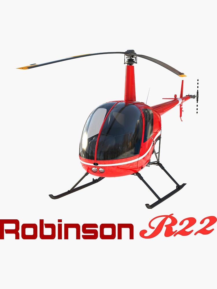 "Robinson r22 helicopter - R22 Robinson Helicopter" Sticker by Msikdar ...