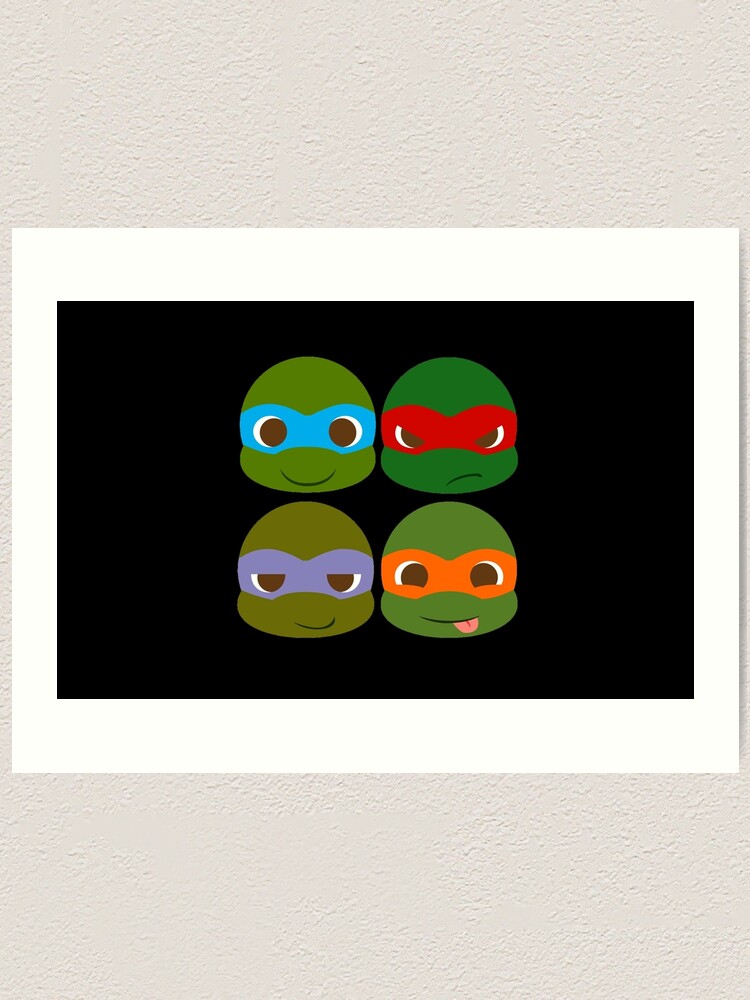 "Retro Vintage Ninja Turtles / Rainbow Trend 2023 Animals Comic" Art ...