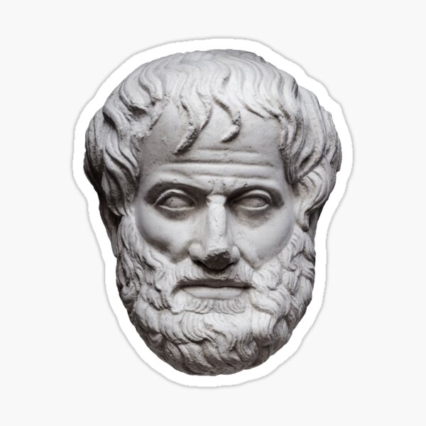"Aristotle black large" Sticker by GodsAutopsy | Redbubble