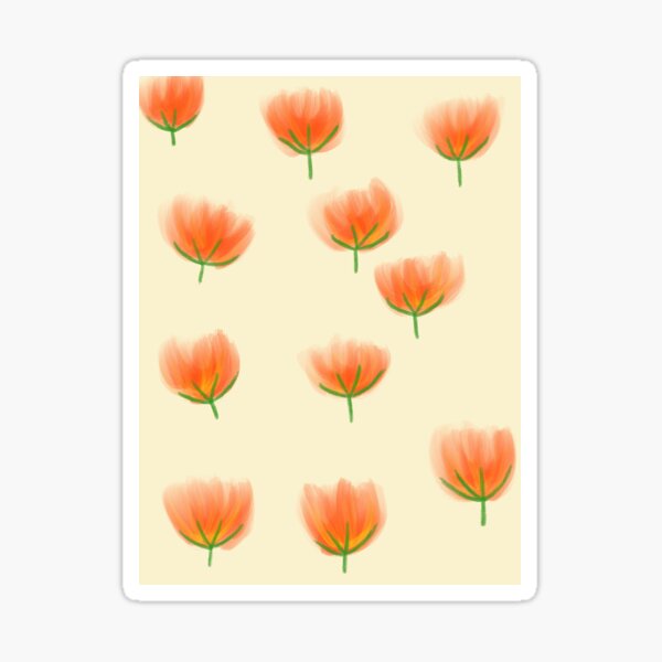 "Orange Gee Flower - The Amazing Artwork " Sticker for Sale by Ro8thie ...