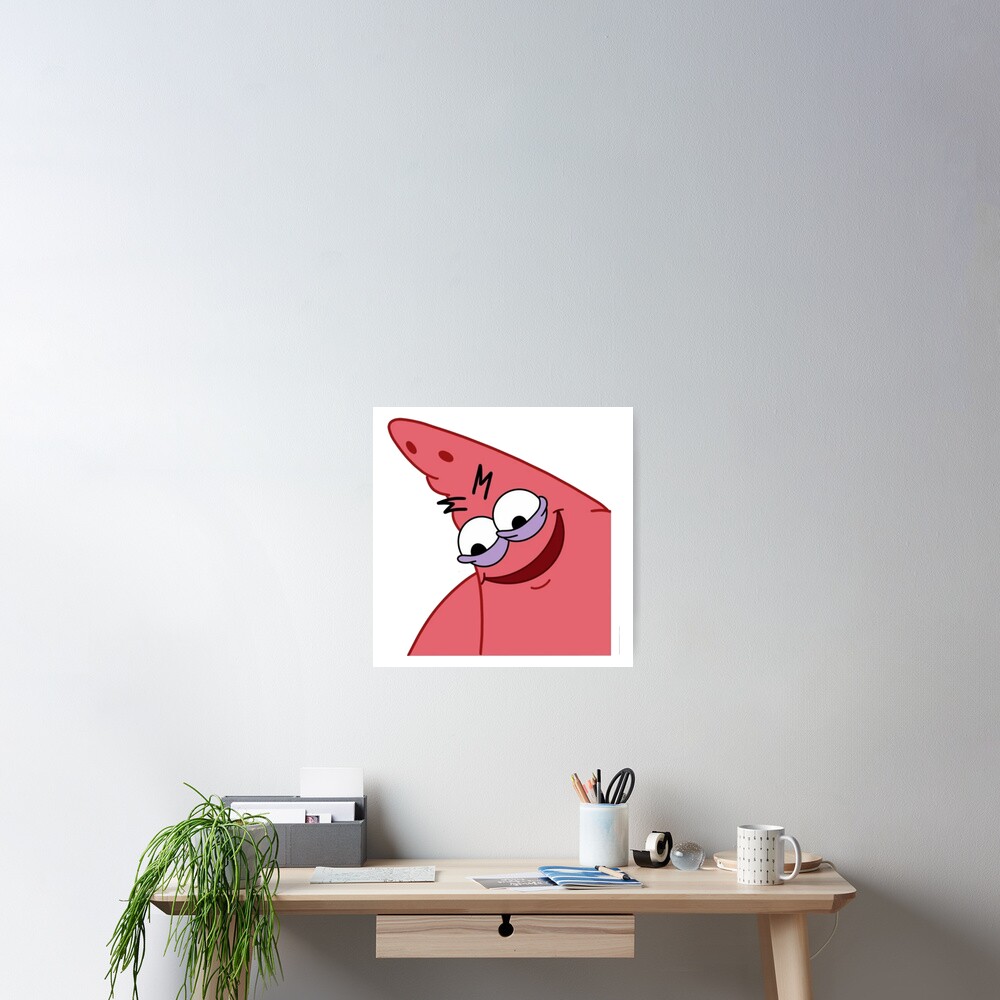 "Evil Patrick Meme" Poster for Sale by kvkiamin | Redbubble