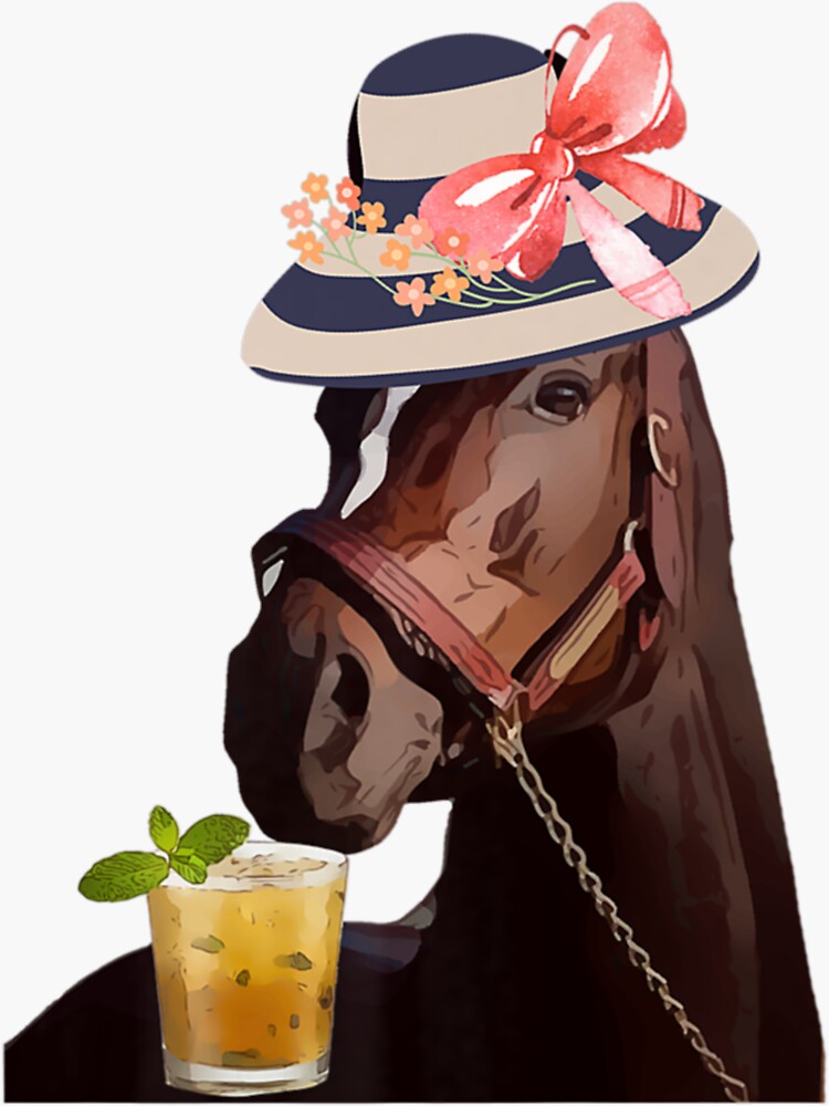 "Horse Derby Party " Sticker for Sale by Andesonmanta | Redbubble