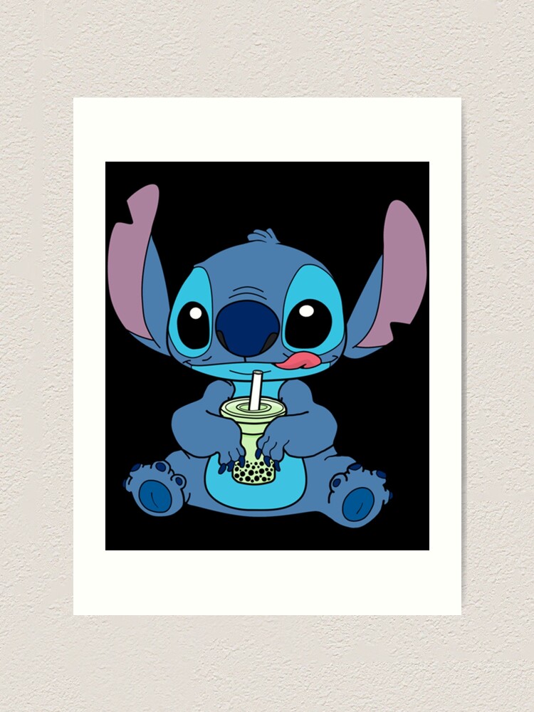 "Stitch With Honeydew Boba Drink Classic ." Art Print for Sale by ...