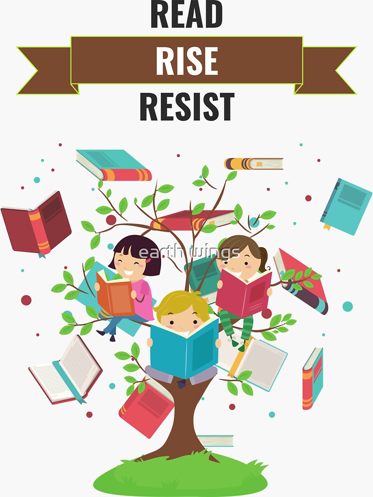 "read rise resist" Sticker by All44all | Redbubble