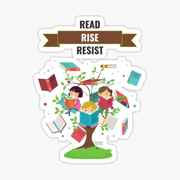 "read rise resist" Sticker by All44all | Redbubble