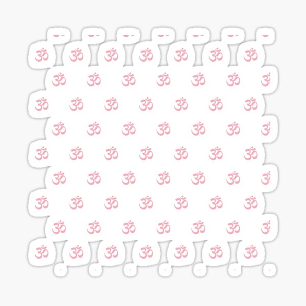 "Baby pink Om Symbol, Om Mantra Pattern" Sticker for Sale by ...