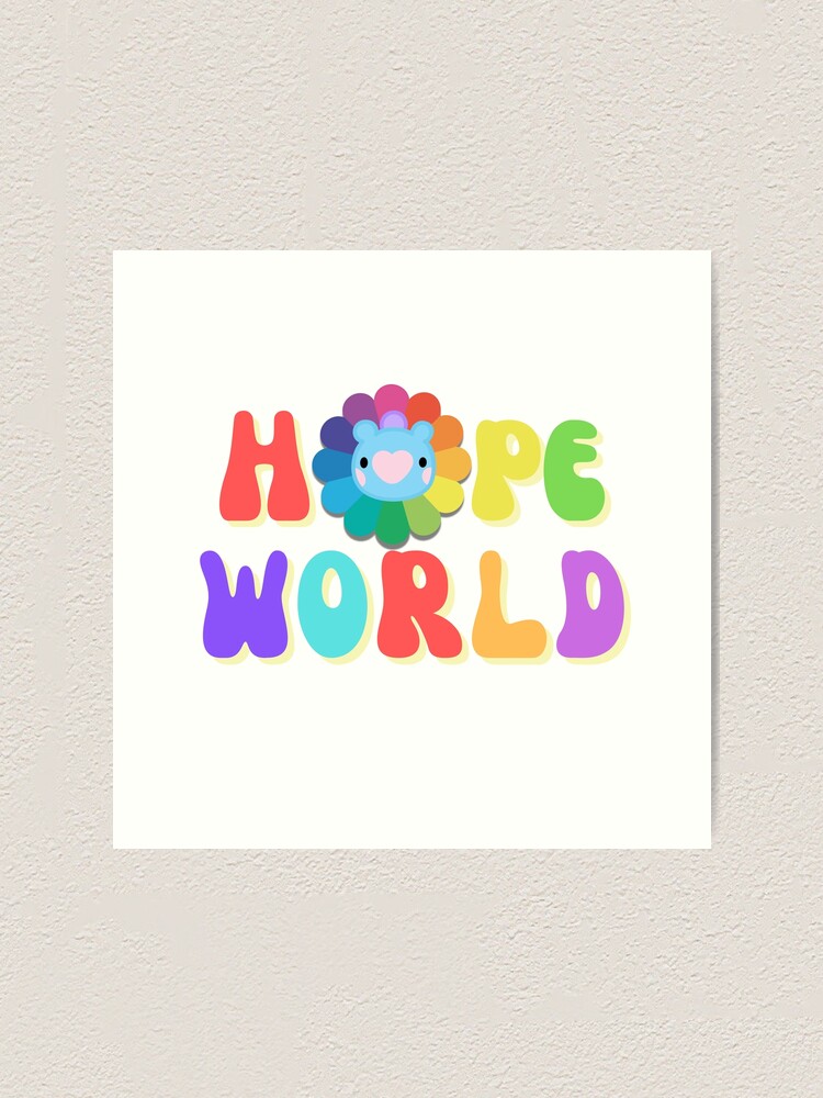 "BTS J-Hope World with BT21 Character Mang" Art Print for Sale by ...