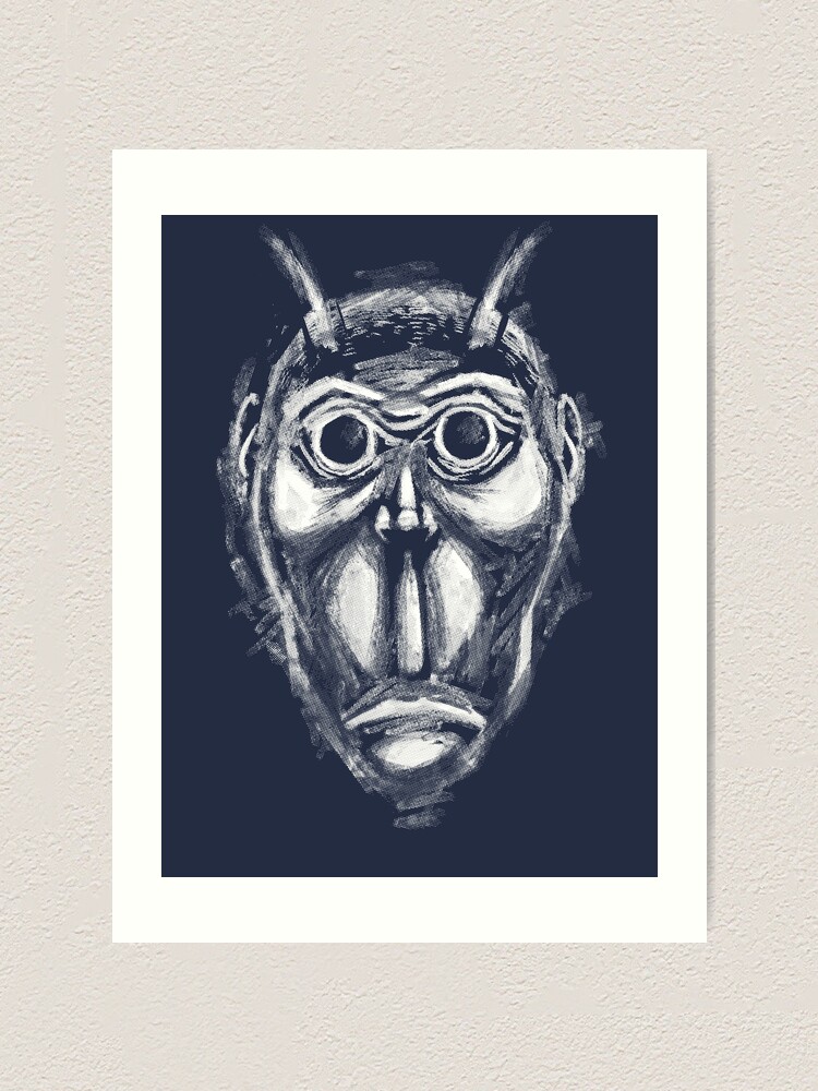 "Cockroach humanoid (White ink)" Art Print by andresMvalle | Redbubble