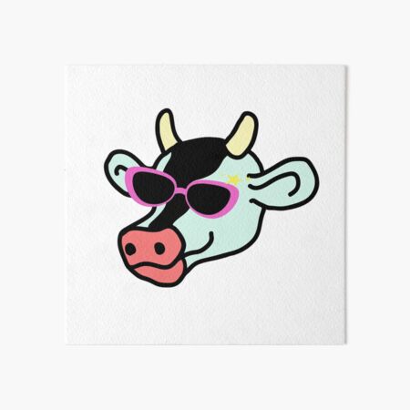 "Cool Cow " Art Board Print for Sale by Moon-Pass | Redbubble