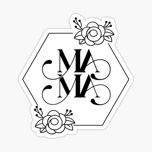 Floral Mama Minimalist Design Happy Mothers Day Sticker By