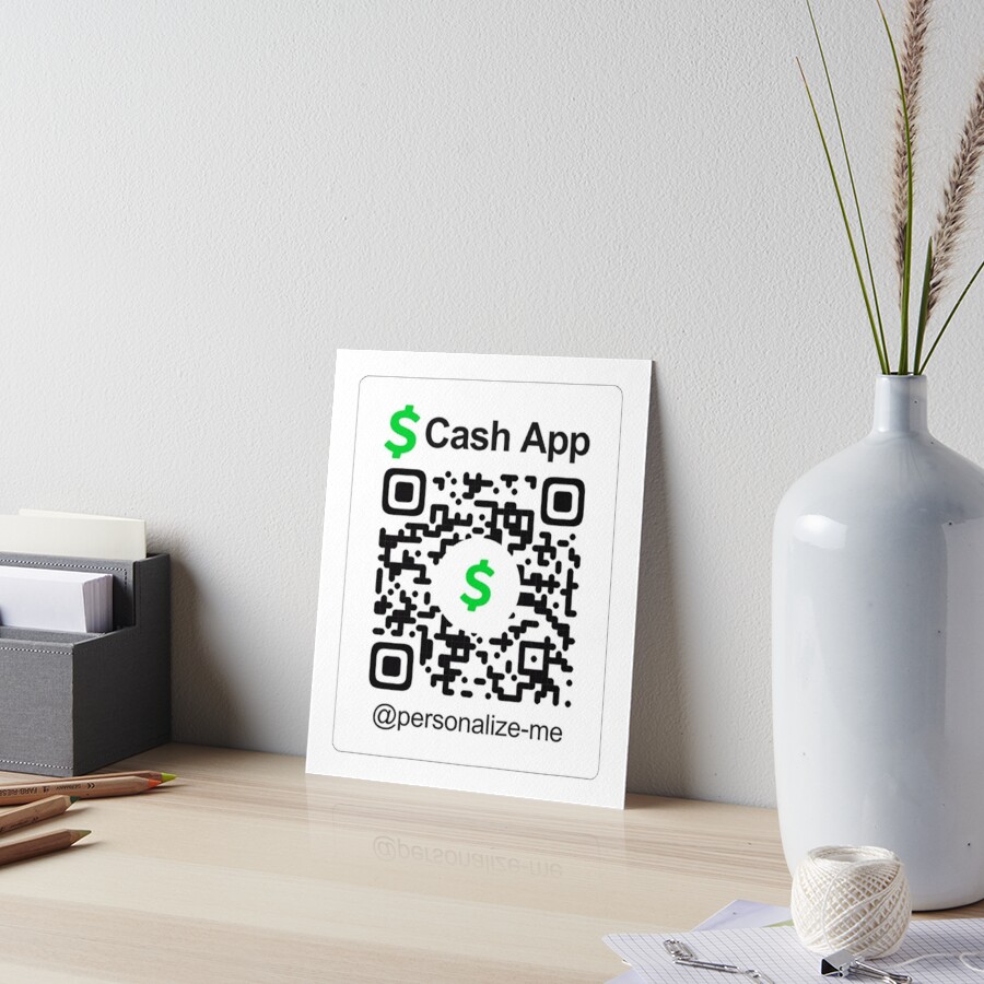 "Cash App Custom QR Code Vinyl" Art Board Print by Brikzz | Redbubble