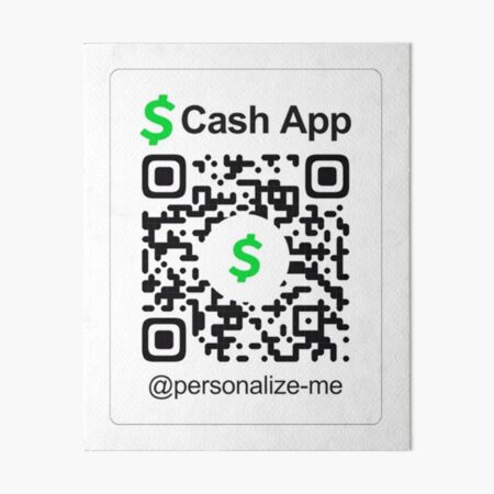"Cash App Custom QR Code Vinyl" Art Board Print by Brikzz | Redbubble