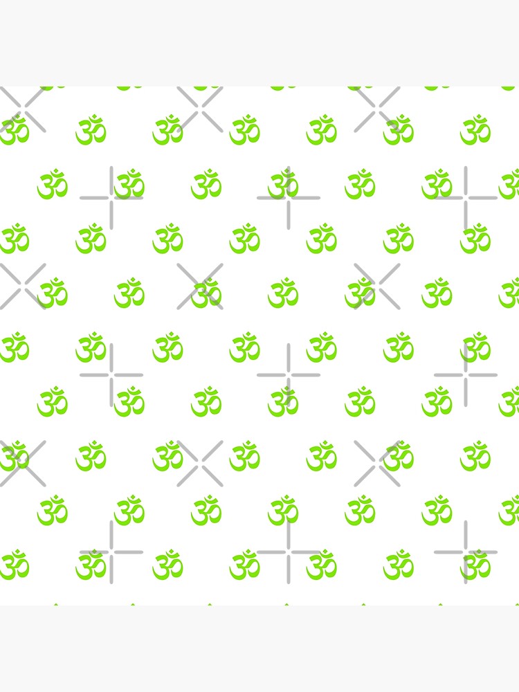 "Light green Om Symbol, Om Mantra Pattern" Poster for Sale by ...