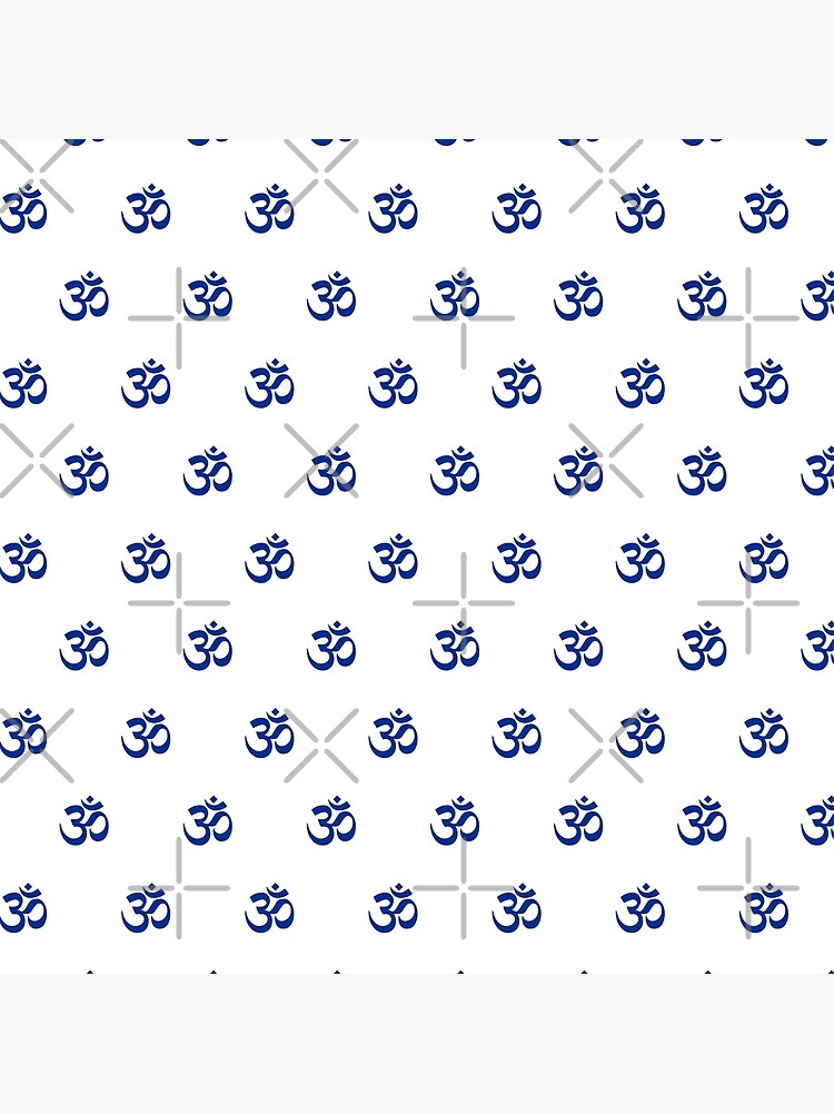 "Navy blue Om Symbol, Om Mantra Pattern" Poster for Sale by ...