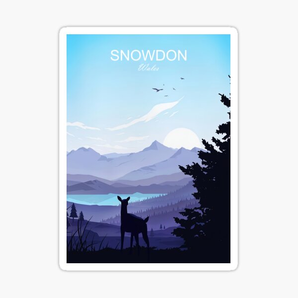 "Snowdon - Wales" Sticker by caoharold | Redbubble