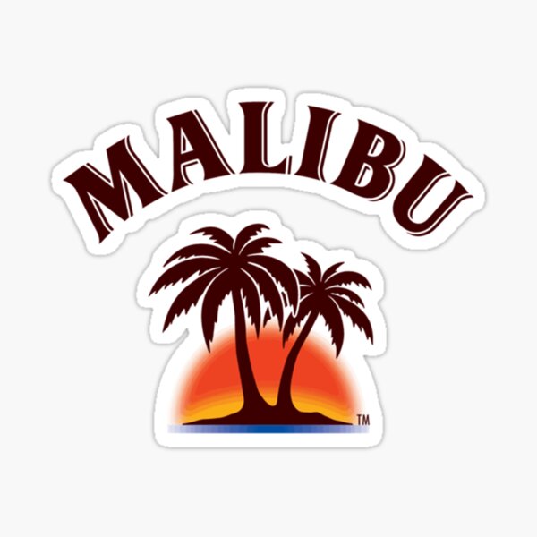 "Malibu Rum Fitted" Sticker by neesonxebrim | Redbubble