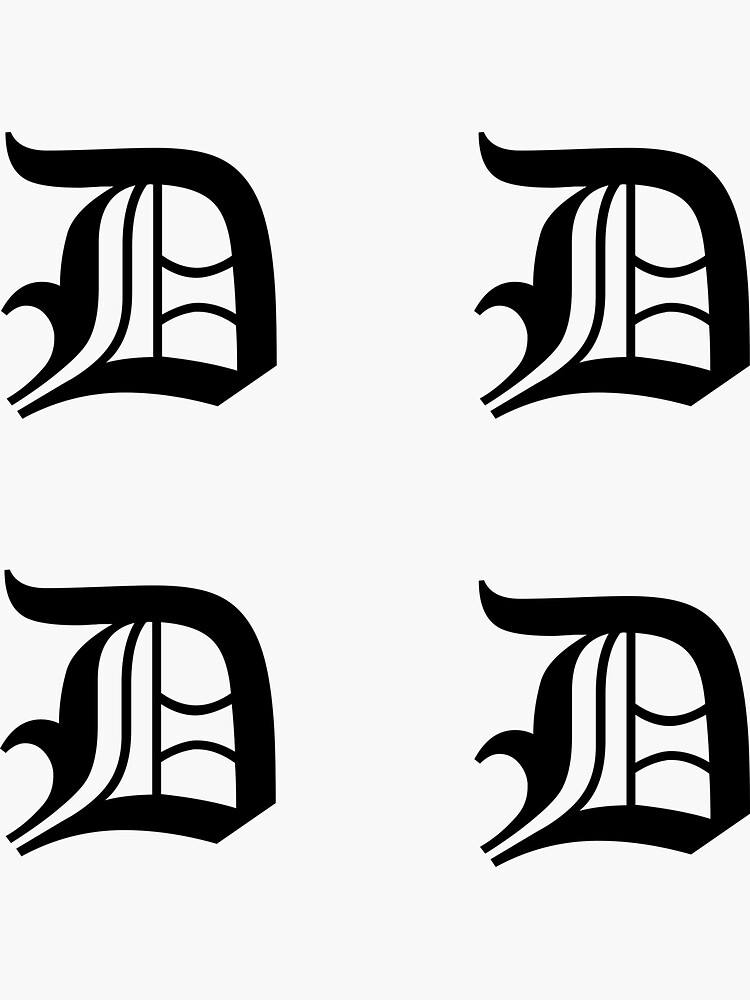 "Letter D Old English x4 Sticker Pack" Sticker for Sale by ...