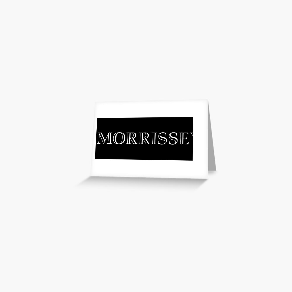 "Morrissey logo" Greeting Card by DianeAdam4 | Redbubble