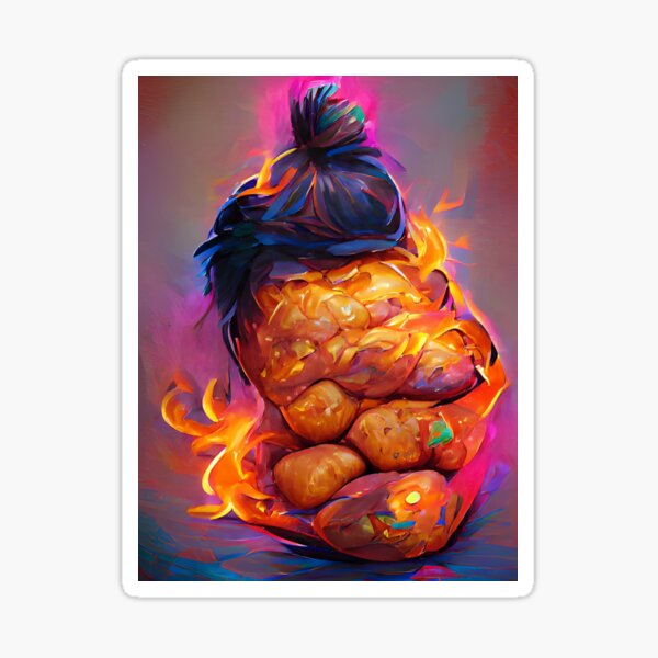"The Flaming Potato" Sticker for Sale by LABAZA | Redbubble