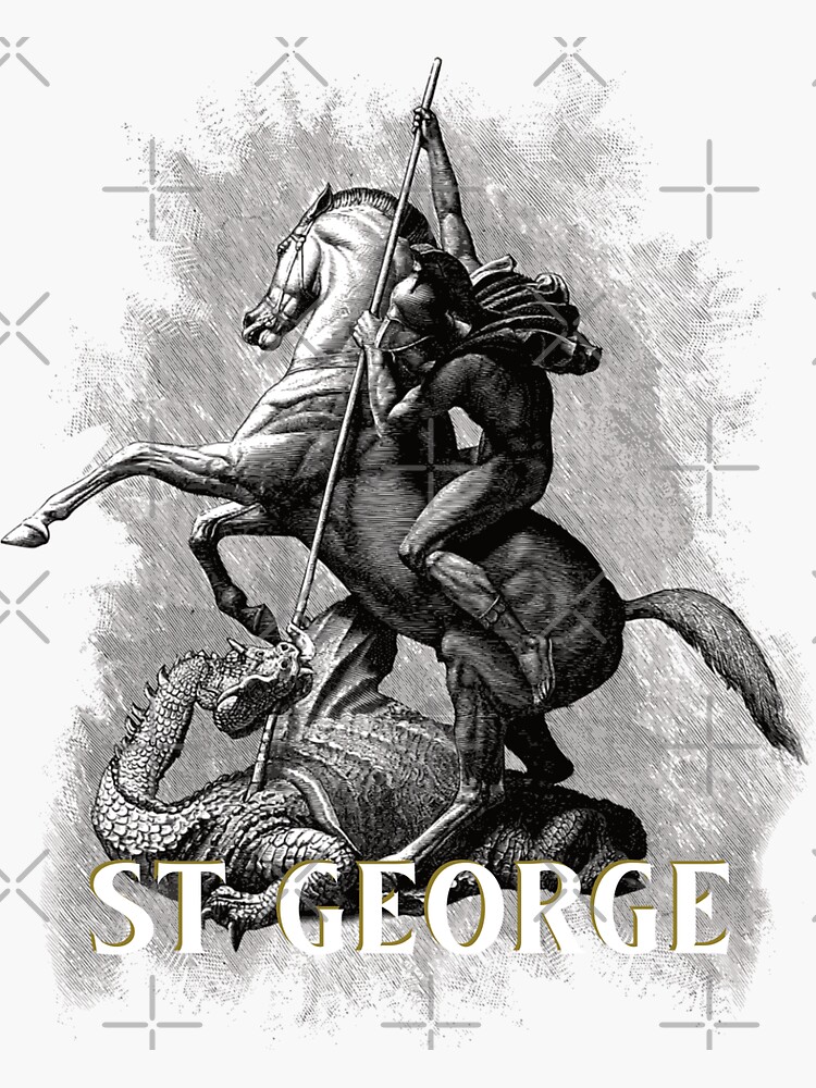 "Saint George Dragonslayer" Sticker by Beltschazar | Redbubble