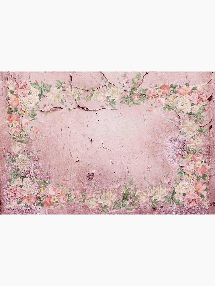 "Pink wall with flowers" Poster for Sale by Zip-Zup | Redbubble