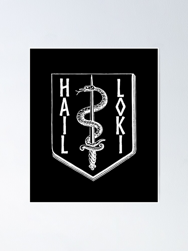 Póster «Escudo Hail Loki con Serpiente y Espada» de Gralok | Redbubble
