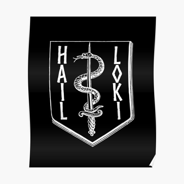 Póster «Escudo Hail Loki con Serpiente y Espada» de Gralok | Redbubble