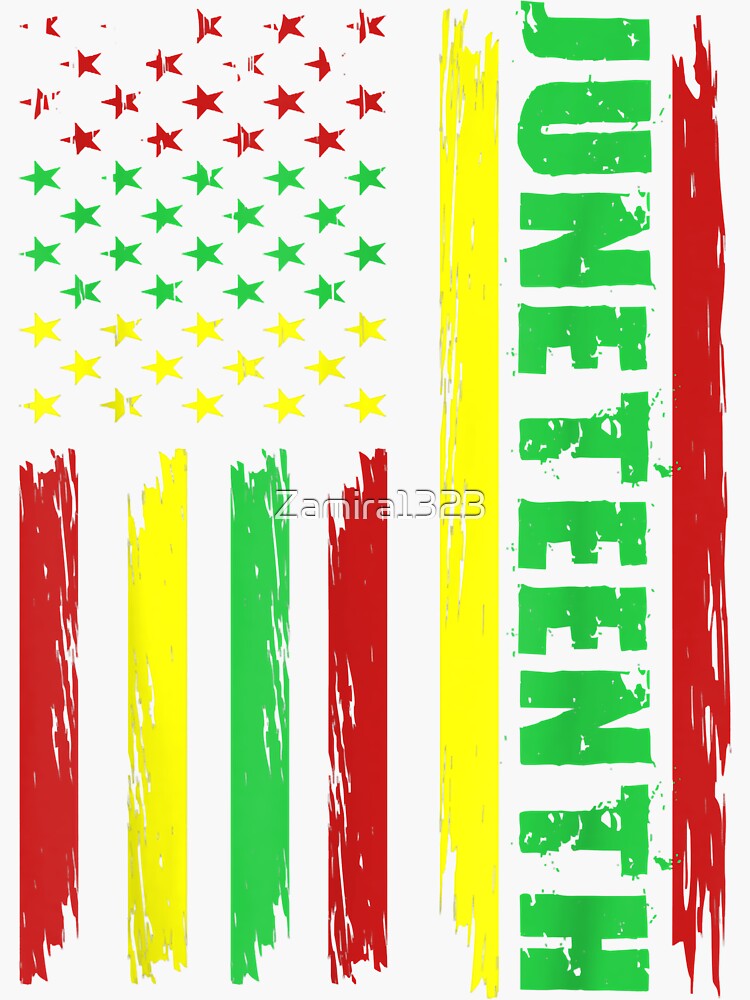 "Juneteenth In Flag For Black History Day Black history Junet" Sticker ...