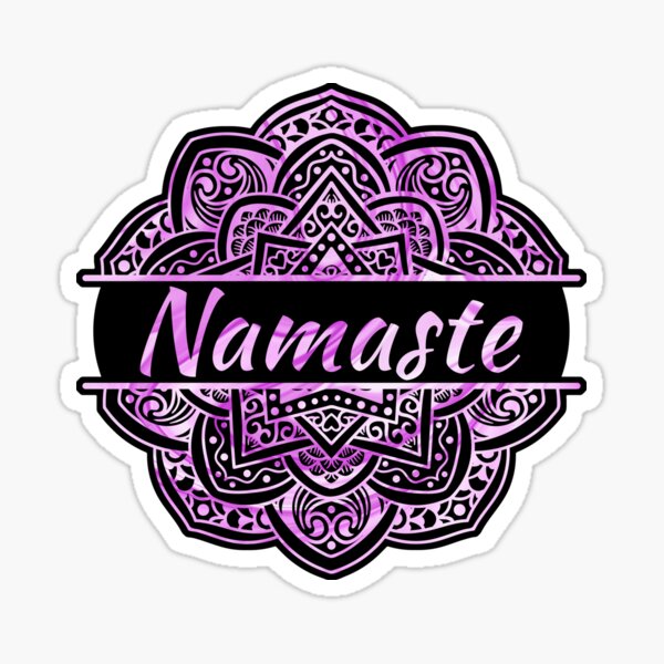 "Namaste Mandala in Purple " Sticker for Sale by OutcastBrain | Redbubble