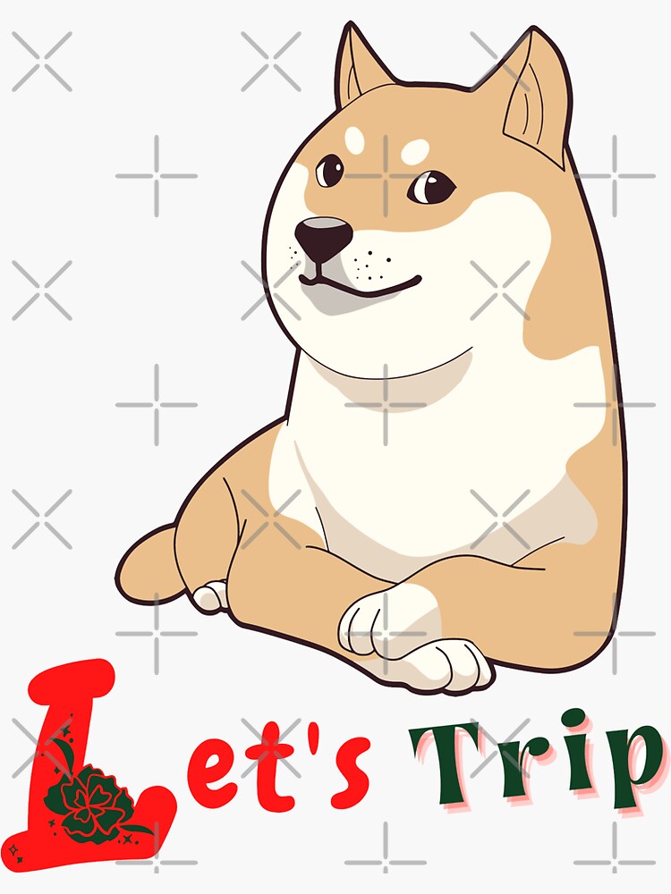 "Let's trip" Sticker for Sale by SRKSHOP | Redbubble