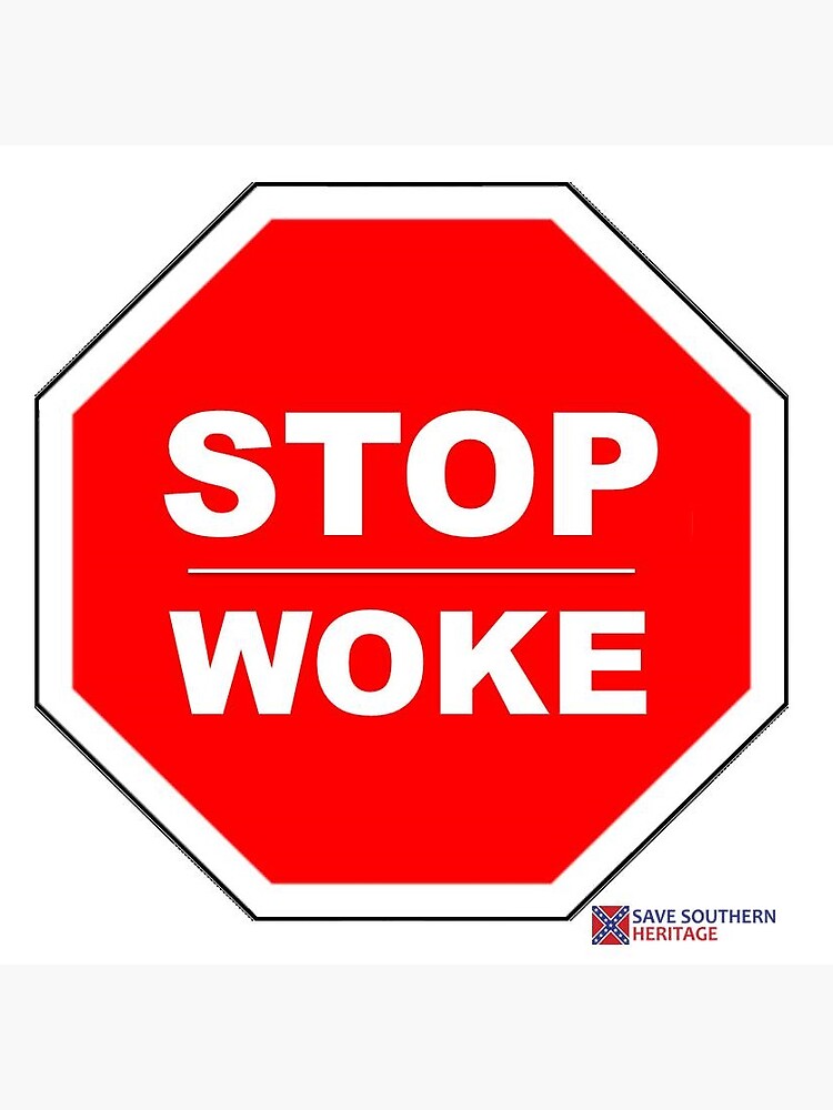 "Stop Woke" Sticker for Sale by SSHFL | Redbubble