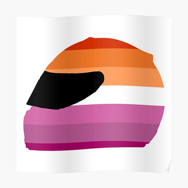 "Formula 1 LGBTQ+ Lesbian Helmet Design" Poster for Sale by ...