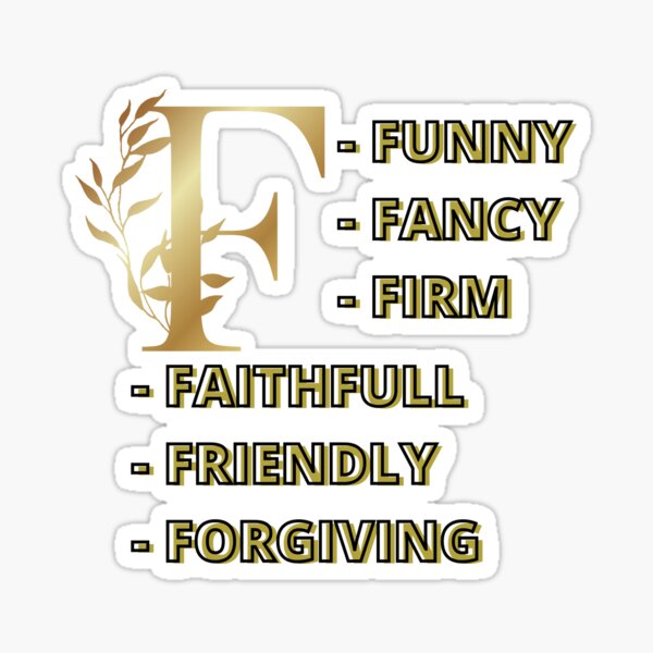 "Alphabet - F" Sticker for Sale by RubtifyWonders | Redbubble