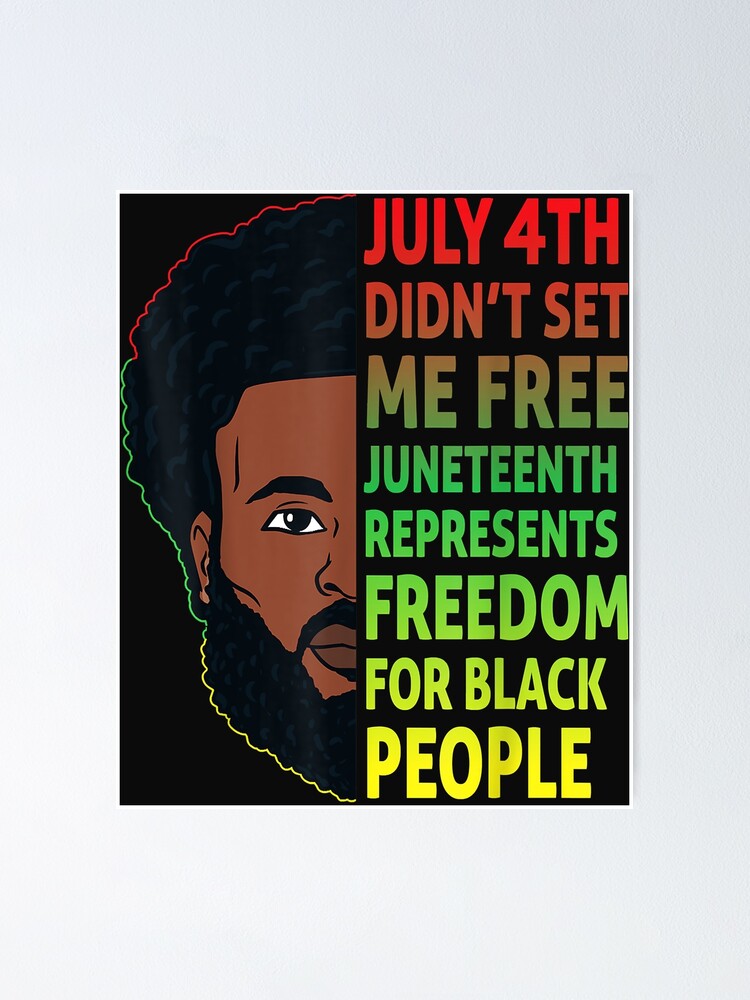 "Mens Juneteenth Black King African American Freedom Men" Poster for ...