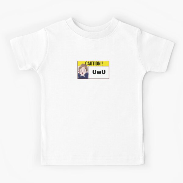 "cute anime uwu caution sign" Kids T-Shirt for Sale by Semzig | Redbubble